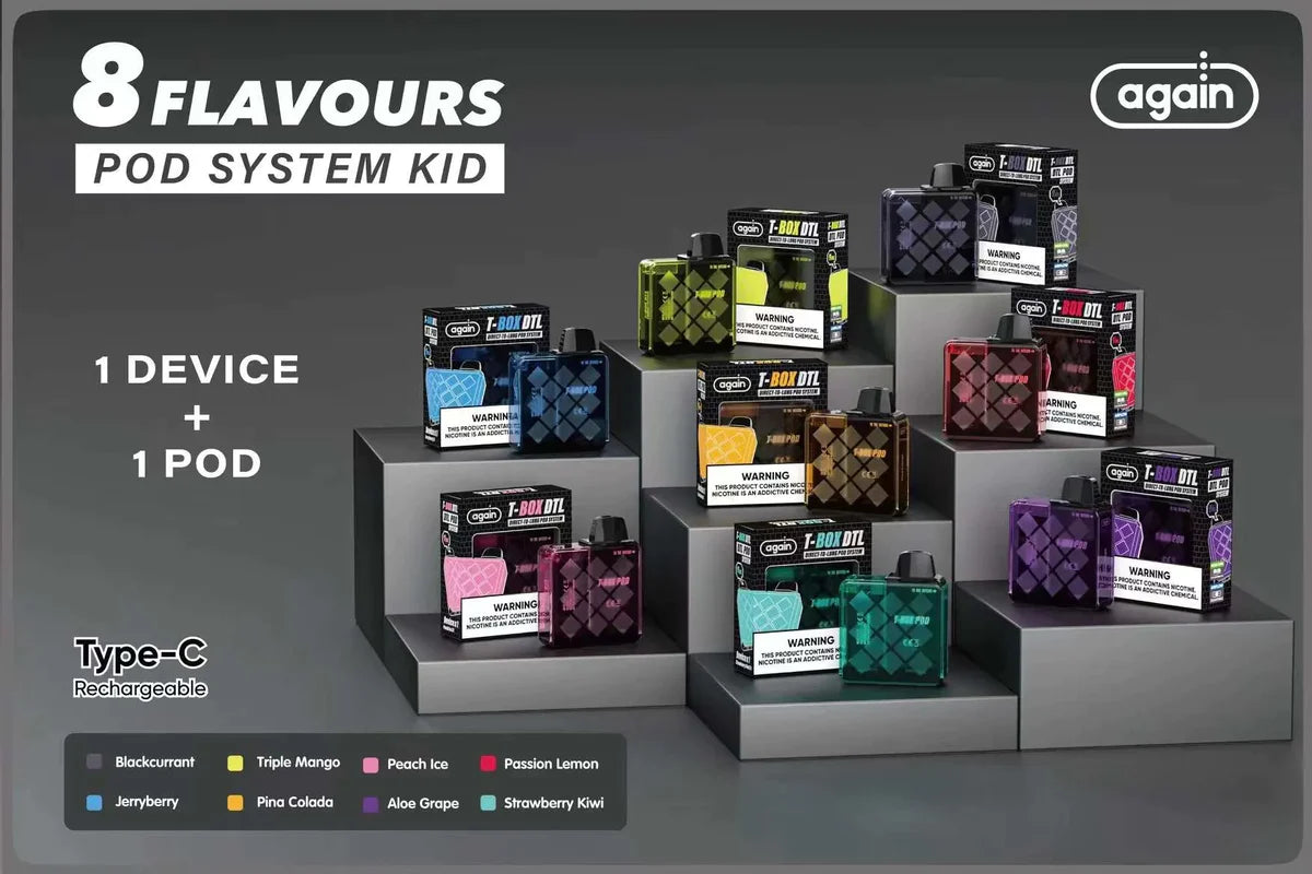 AGAIN T-Box Pod Kit Disposable Vape | Dubai | Abu Dhabi | Same Day Delivery