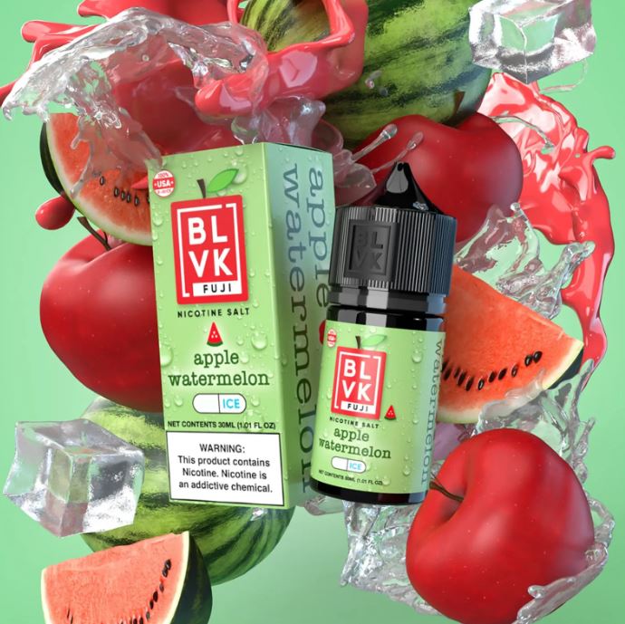 APPLE WATERMELON ICE - BLVK FUJI SALTS - 30ML - BLVK MELON SALTS ...