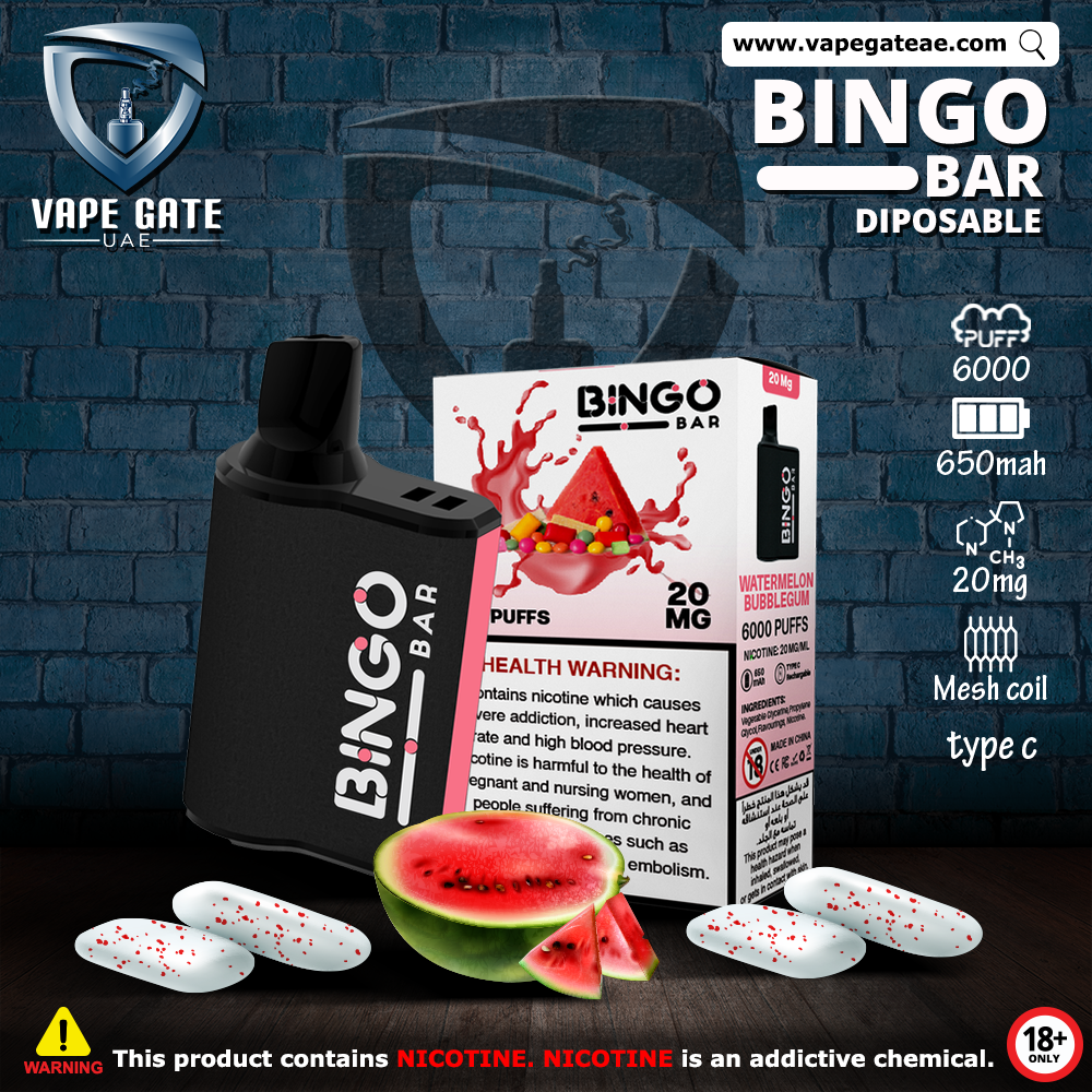 BINGO BAR DISPOSABLE VAPE (6000 PUFFS)|Abu Dhabi & Dubai |Vape Gate UAE ...