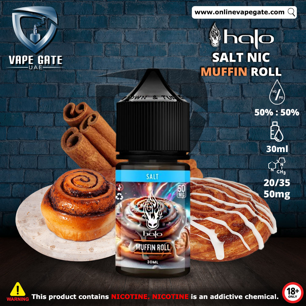 Halo Muffin Roll - 30ml SaltNic | Best Vape Saltnic Abu Dhabi & Dubai 2025