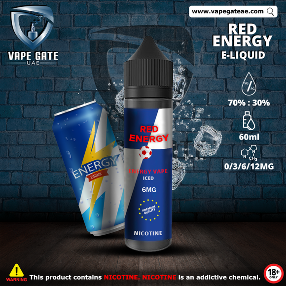 Iced Red Energy Drink 60ml Abu Dhabi Dubai | Vape Gate UAE