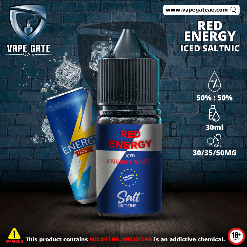 Iced Red Energy Drink 30 ml Abu Dhabi Dubai | Vape Gate UAE