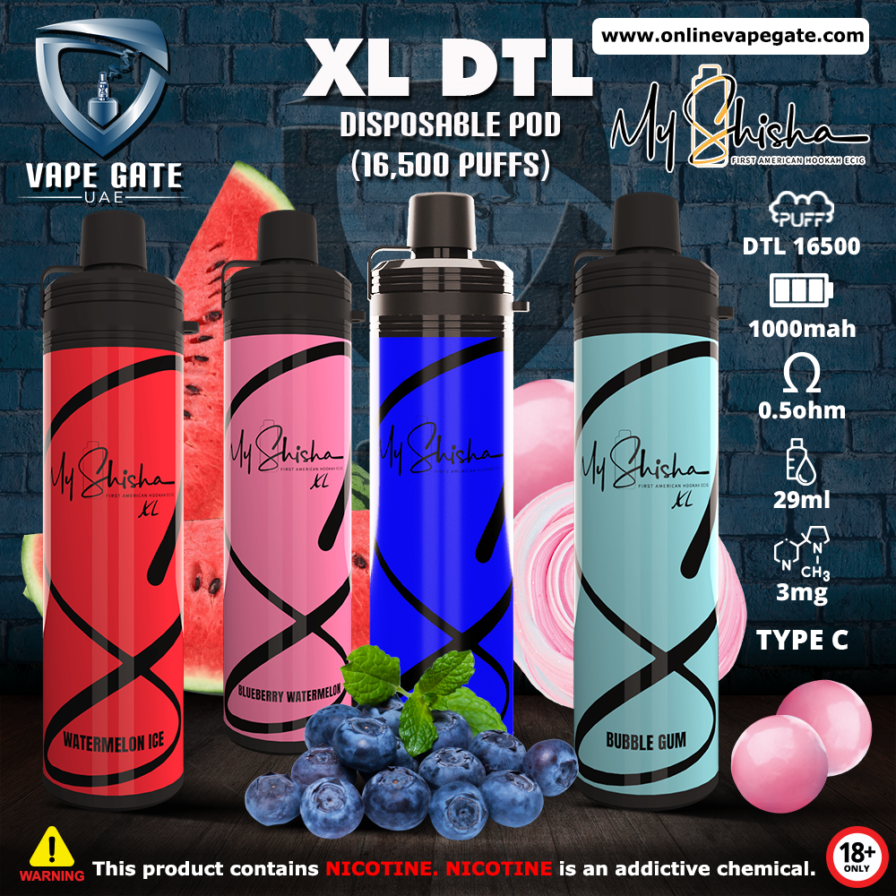 MY SHISHA XL DTL DISPOSABLE POD (16,500 PUFFS) | Best Vape in Dubai 2024