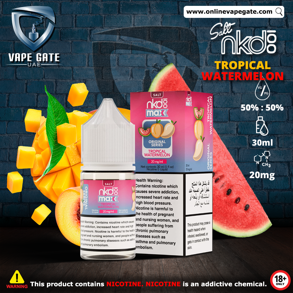 Naked 100 Max - Tropical Watermelon Saltnic 30ml | Same Day Delivery ...