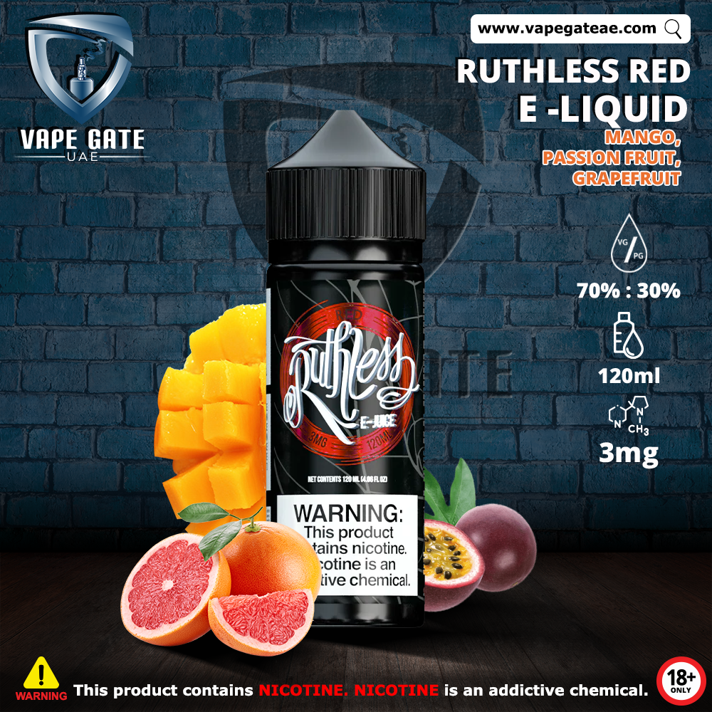 Ruthless Red Eliquid 120 ml Abu Dhabi , Dubai ,UAE