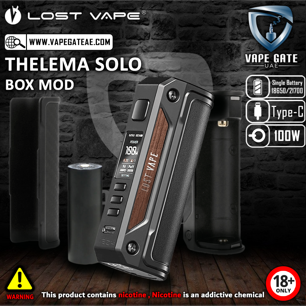Thelema Solo 100W Box Mod - by Lost Vape | Dubai & Abu Dhabi UAE | Vape ...