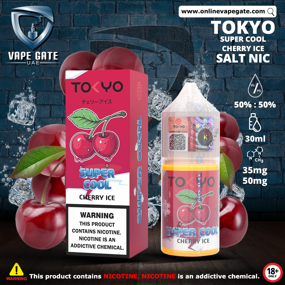 Tokyo Super Cool Cherry Ice Saltnic 30ml | Same Day Delivery Abu Dhabi ...