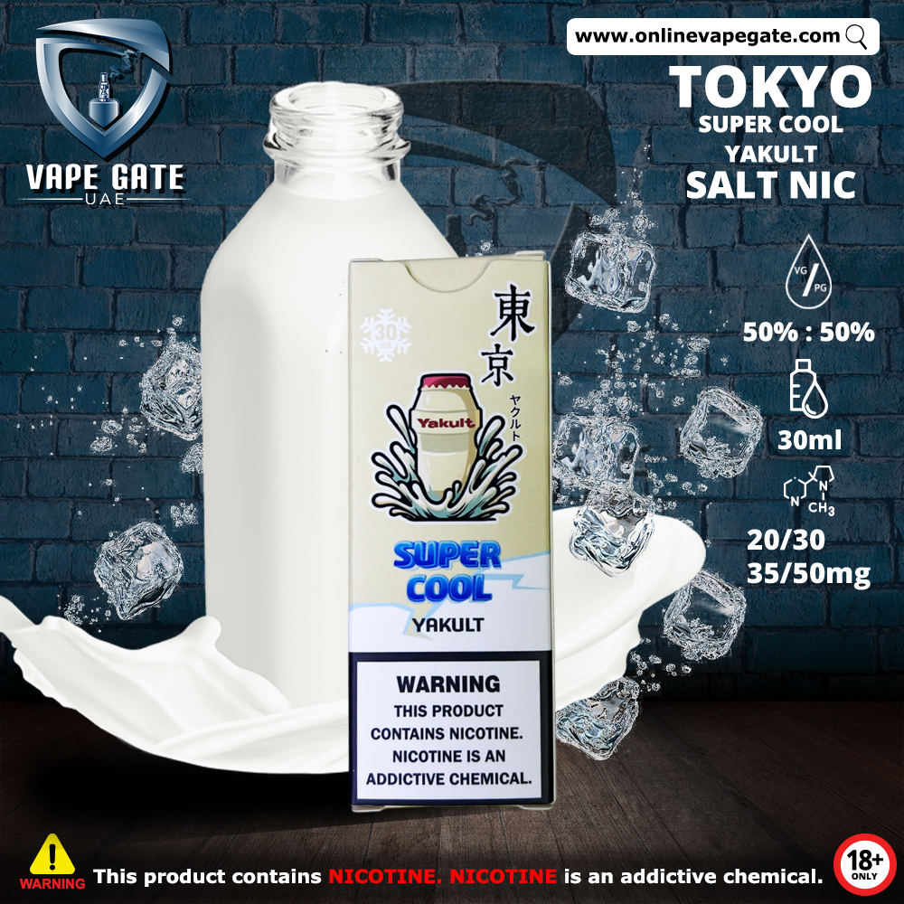 Tokyo Super Cool Yakult Saltnic 30ml | Dubai | E-Liquid Dubai | Vape UAE