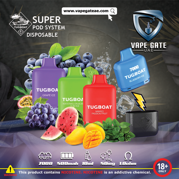 TUGBOAT - SUPER Disposable (7000 Puffs) | Dubai & Abu Dhabi | Same day ...