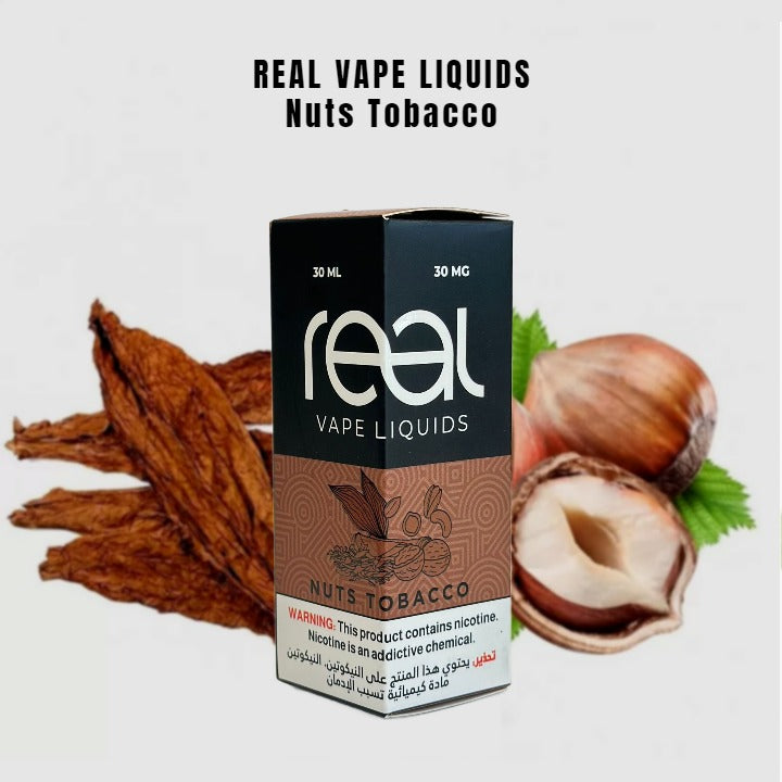 NUTS TOBACCO - REAL VAPE SALTNIC 30ml | Same Day Delivery | Dubai | Abu ...