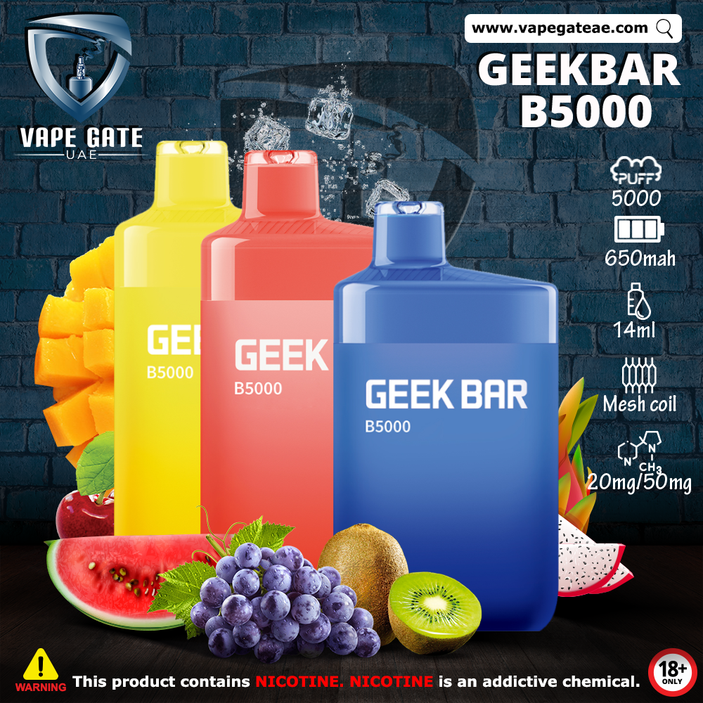 Geek Bar B5000 Rechargeable Disposable | Dubai | Abu Dhabi | Same Day ...