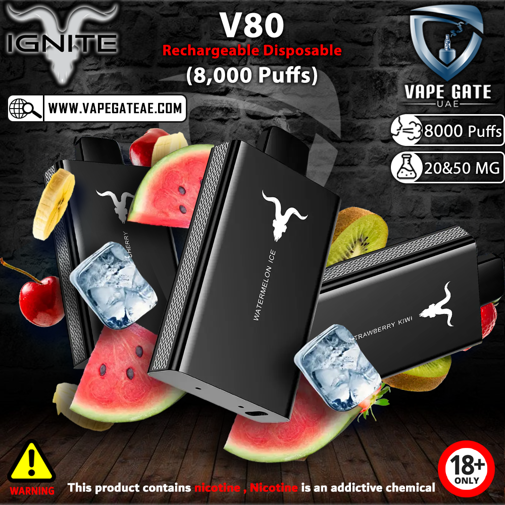 IGNITE - V80 Rechargeable Disposable Vape (8000 Puffs) | Same Day ...