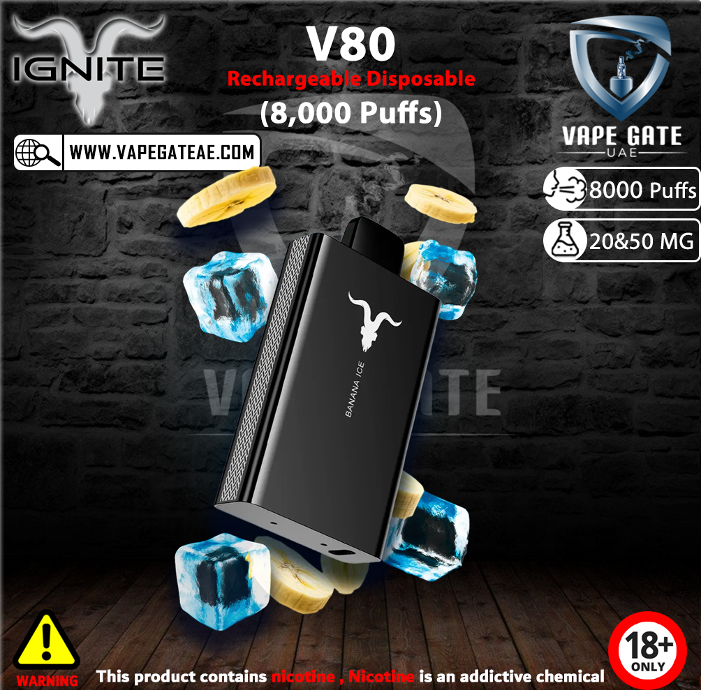 IGNITE - V80 Rechargeable Disposable Vape (8000 Puffs) | Same Day ...