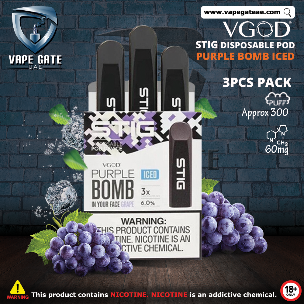 STIG Disposable Pod by VGOD ( American Version ) - Iced Purple Bomb