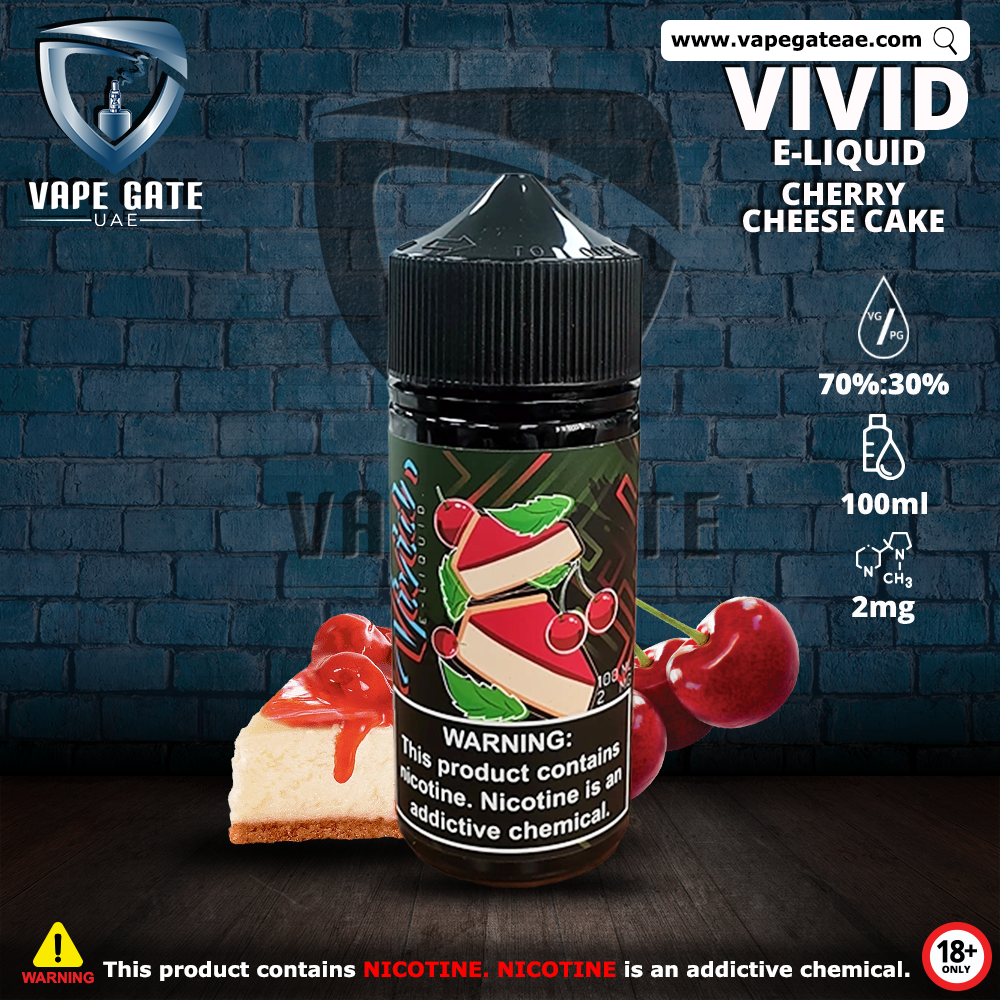 CHERRY CHEESECAKE VIVID ELIQUID 100ML | E-Juice Dubai | Best vape UAE