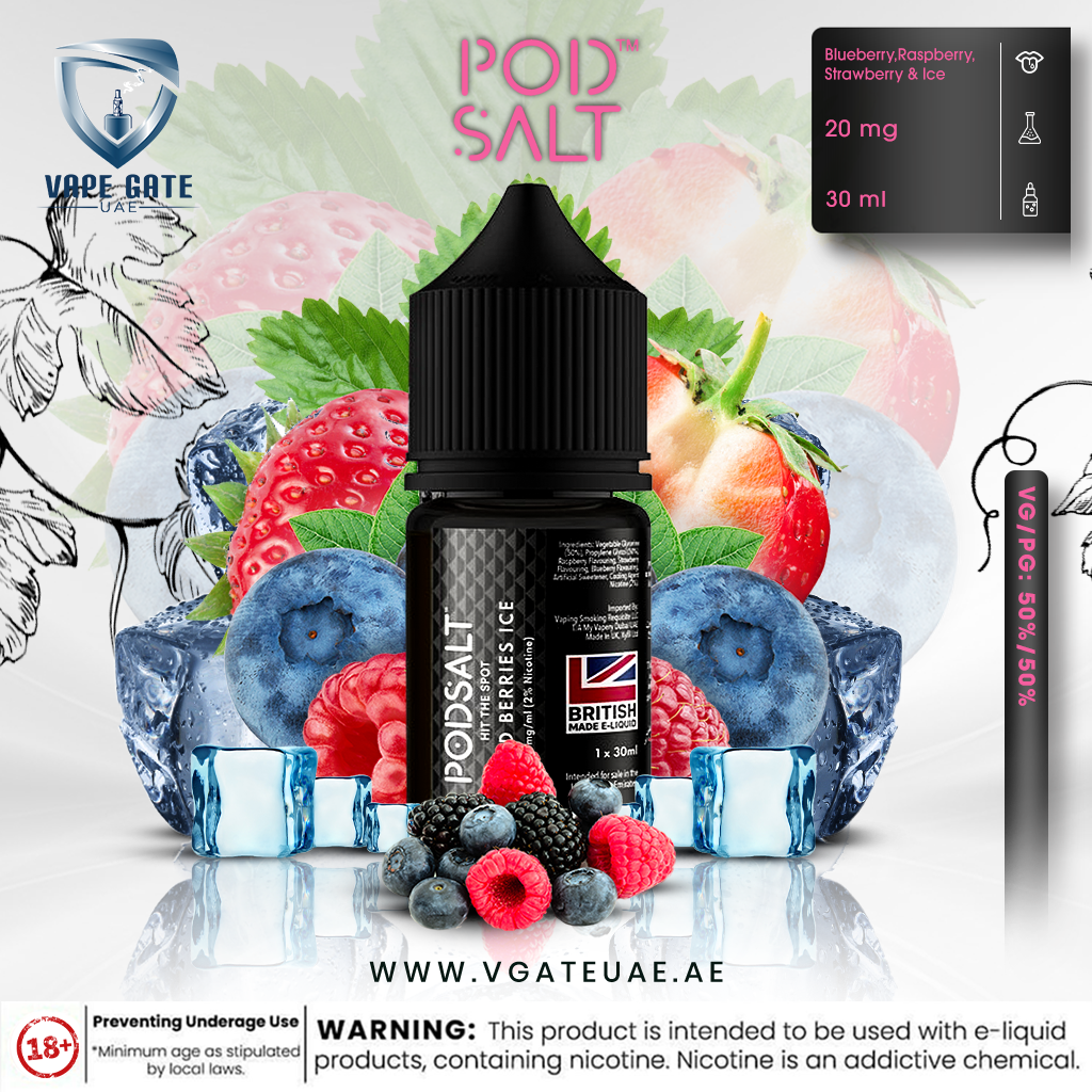 Pod Salt - Mixed Berries Ice Saltnic UAE | Vape Gate UAE