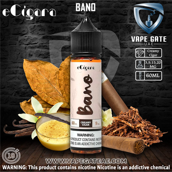 Bano Creamy Tobacco E Liquid by eCigara | Dubai & Abu Dhabi | Vape Gate UAE
