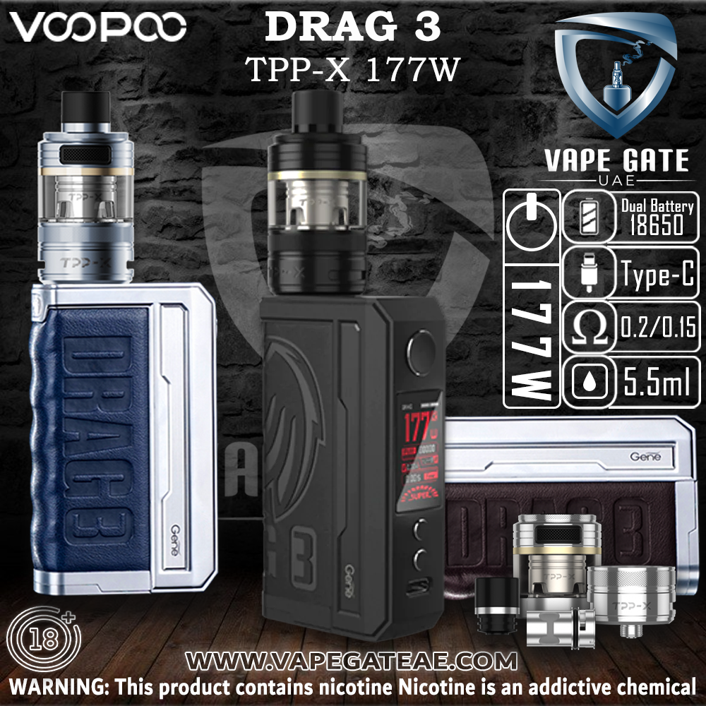 VOOPOO DRAG 3 TPP-X 177W STARTER KIT | Dubai | Abu Dhabi | Same Day ...