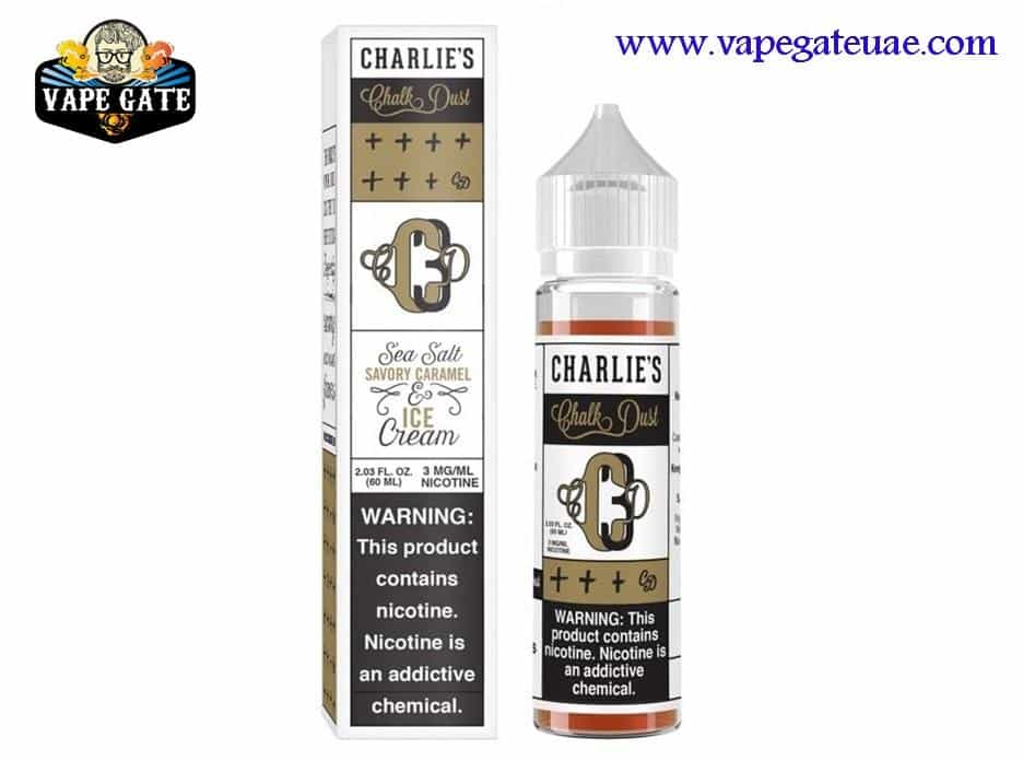 Sea Salt Savory Caramel and Ice Cream 60ml E juice by Charlie’s Chalk