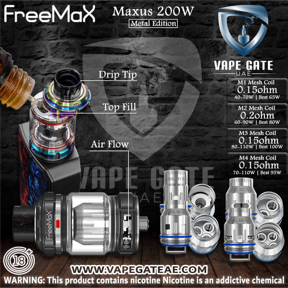 Freemax Maxus 200W TC Kit | Dubai & Abu Dhabi UAE | Vape Riyadh