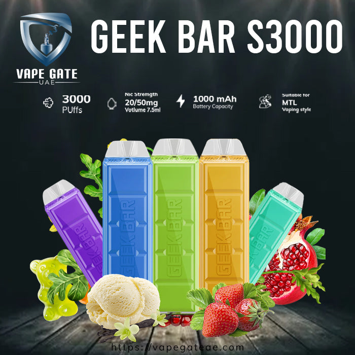Geek Bar S3000 Disposable Pod Device 1000 mah | Cheapest Vape in Dubai