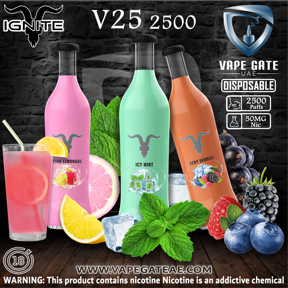 IGNITE - V25 (2500+ Puffs) Disposable Vape | Dubai & Abu Dhabi | Dubai Same Day Delivery