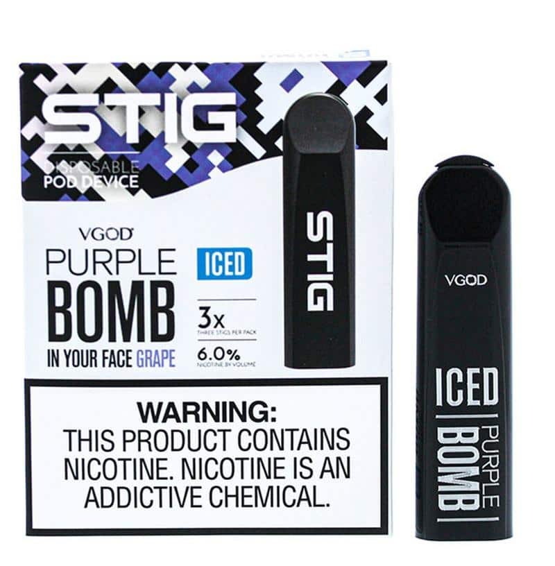 STIG Disposable Pod by VGOD ( American Version ) - Iced Purple Bomb