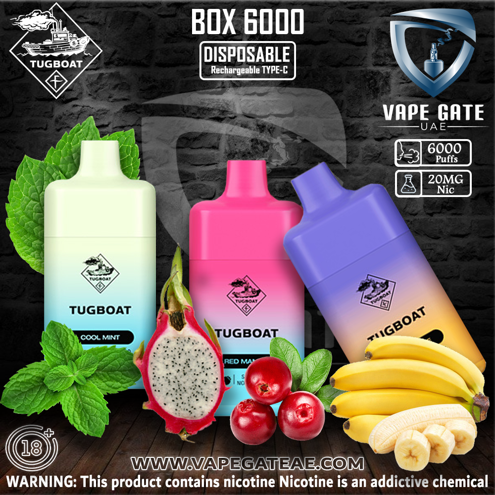 TUGBOAT - BOX Disposable Vape Device (6000 Puffs) | Dubai | Abu Dhabi ...